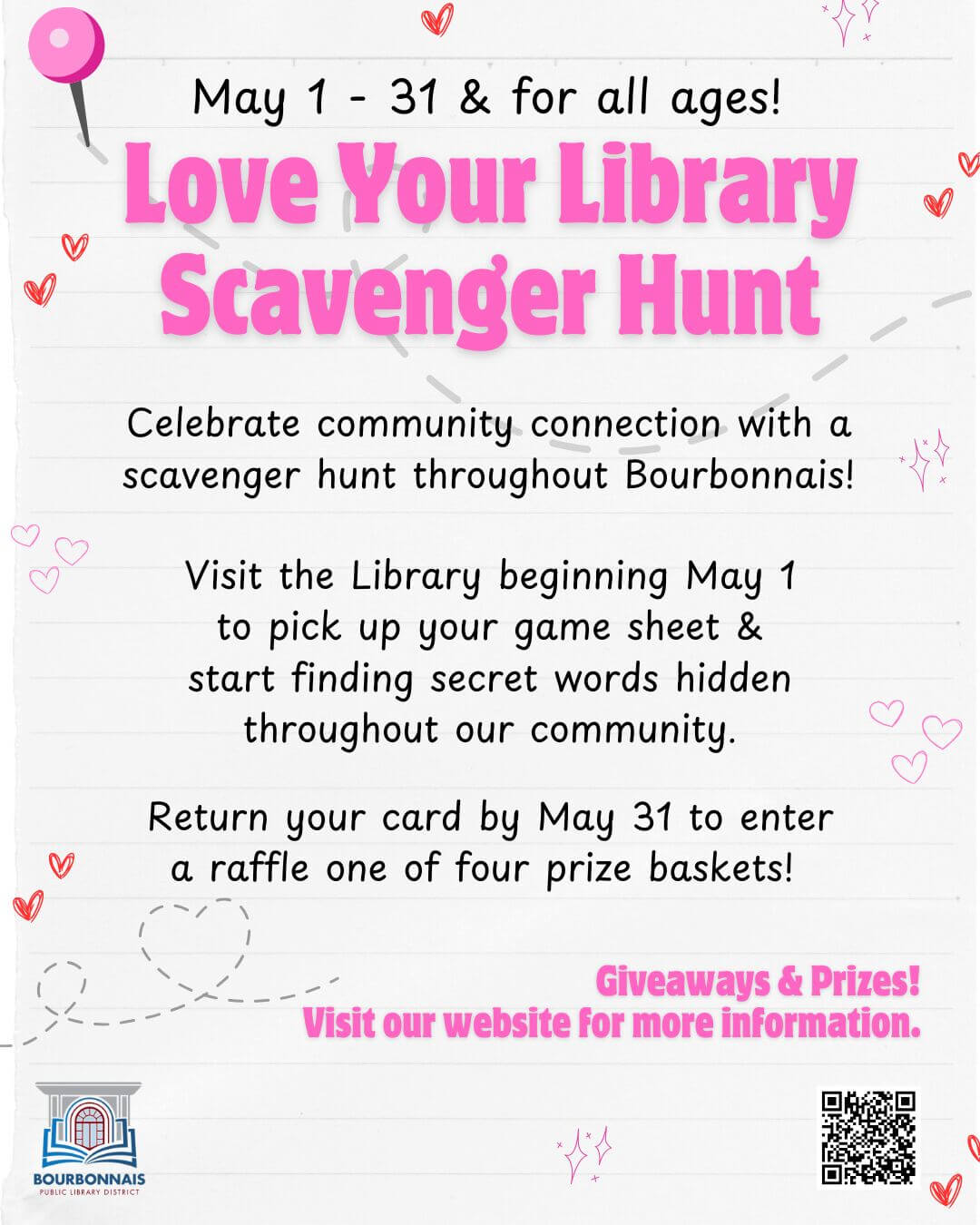BOURBONNAIS PUBLIC LIBRARY HOSTING COMMUNITY SCAVENGER HUNT - Kankakee ...